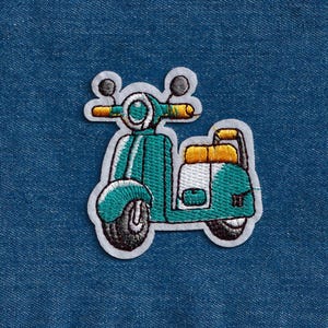 Embroidered Scooter Moped Patch Applique Mod Motorbike - Etsy