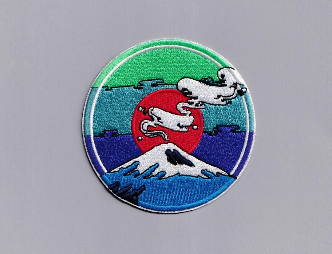 Large Mount Fuji Red Sun Japan Patch Embroidered Iron-on Japan Travel ...