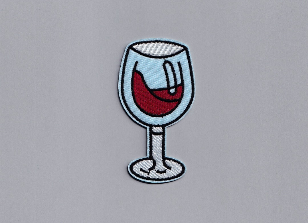 Red Wine Glass Patch Embroidered Iron-on Wine Patch - Etsy