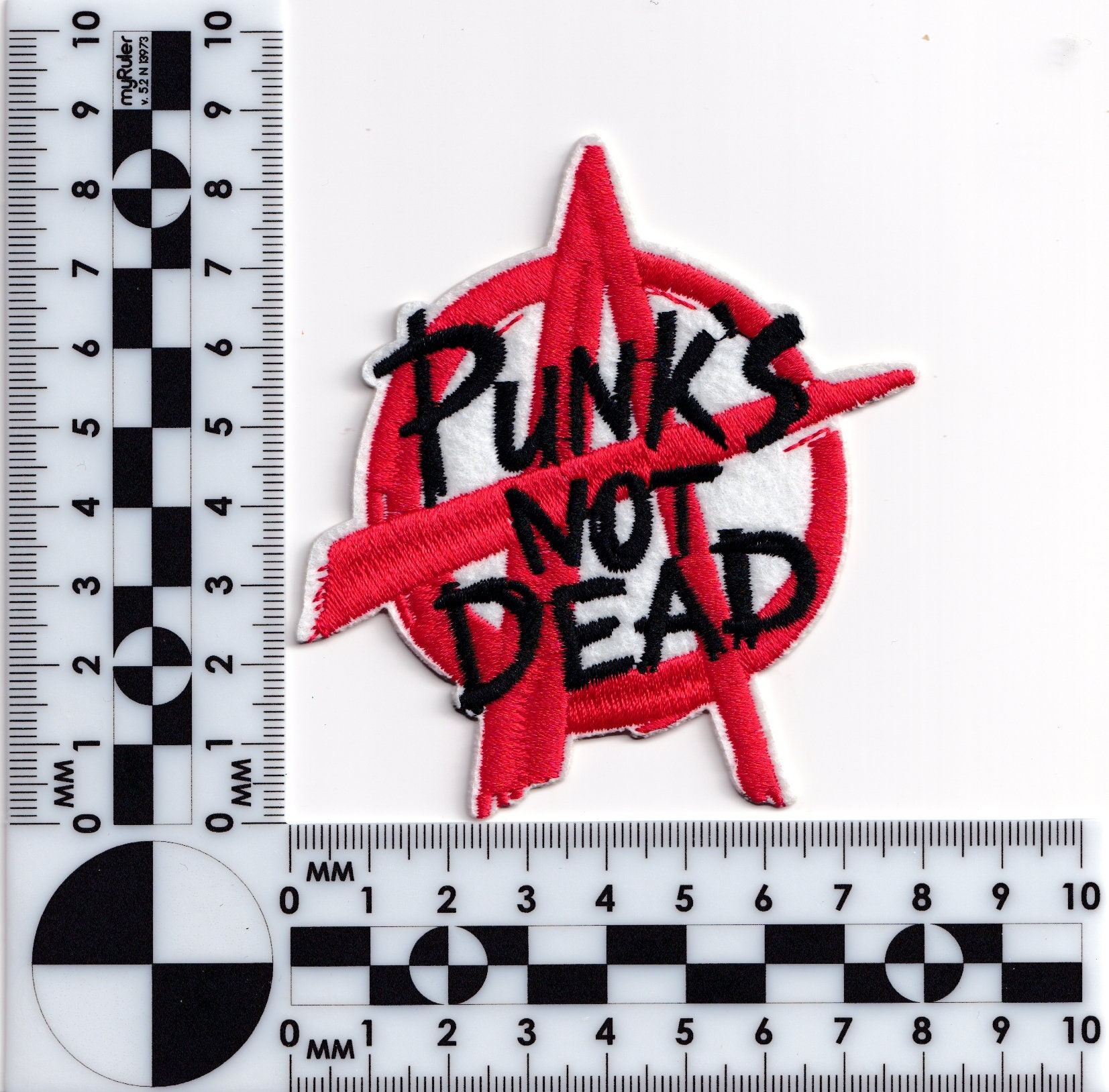 Punk's Not Dead Anarchy Symbol Patch Iron on Embroidered - Etsy