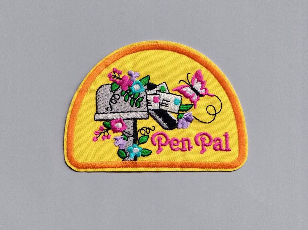Large Embroidered Pen Pal Patch Applique Iron-on Penpals Gift - Etsy