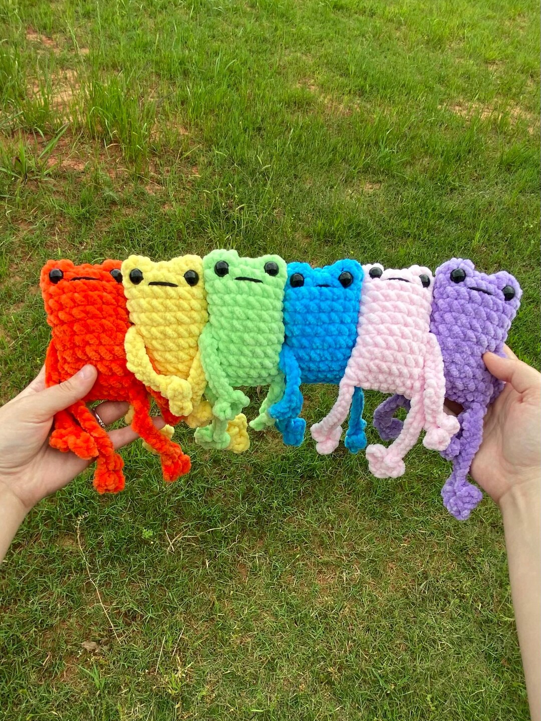 Crochet Leggy Frog Plush: Handmade Poseable Stuffed Animal - Etsy