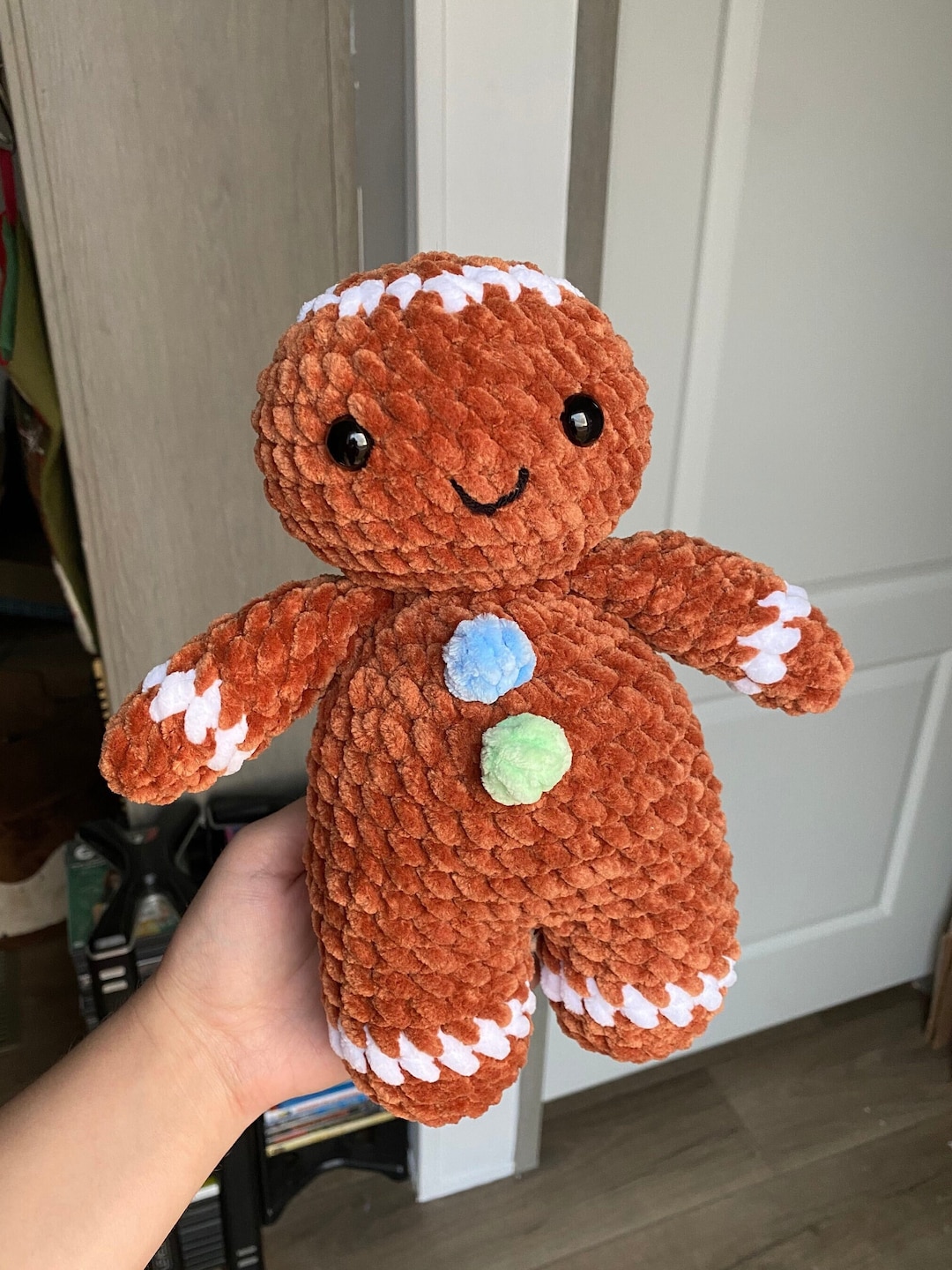 Gingerbread Man Crochet Plushie Amigurumi Stuffed Animal - Etsy