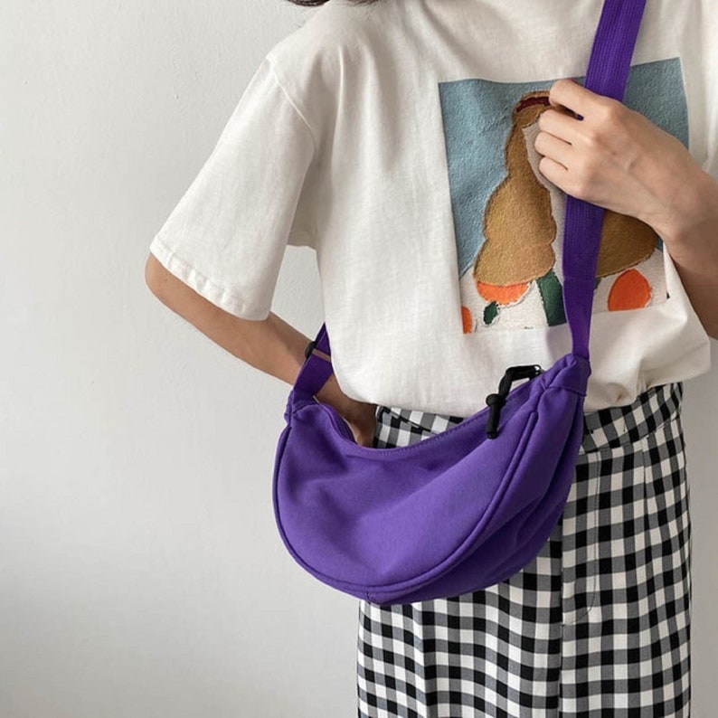 Crossbody Canvas Sling Bag Students Shoulder Bag With - Etsy