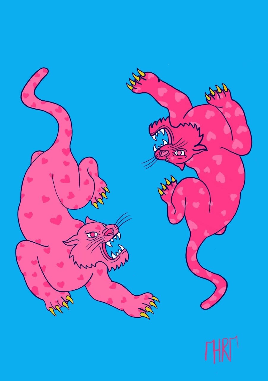 Pink Panther Print | Etsy