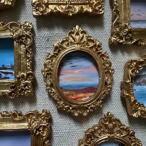 Fridge Magnets Small / Gold Resin Frame / Ornate Gold Design / Art ...