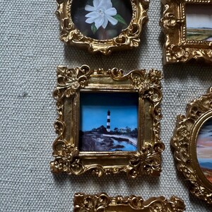Fridge Magnets Small / Gold Resin Frame / Ornate Gold Design / Art ...