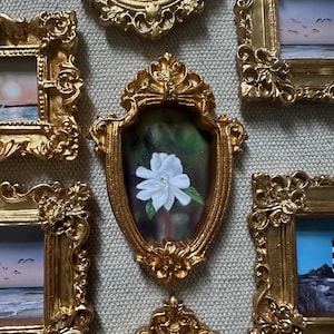 Fridge Magnets Small / Gold Resin Frame / Ornate Gold Design / Art ...