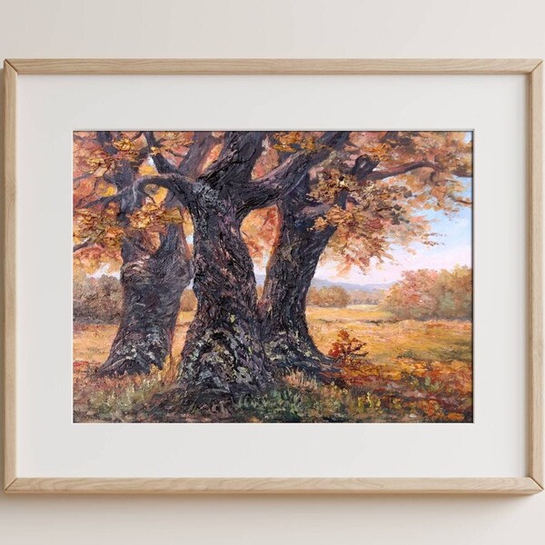 Oak Tree Painting - Etsy