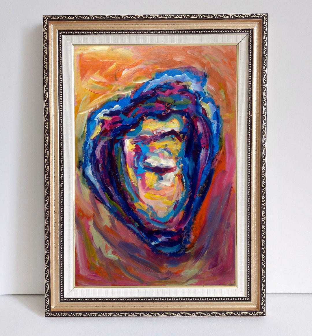 Oyster Shells Art Original Painting Framed Morrocan Wall Decor Impressionist Home Gifts Food ...