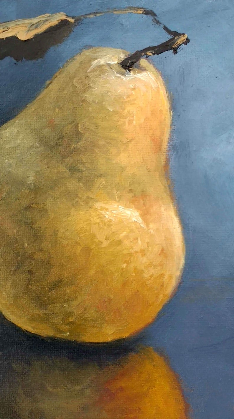 Pear Still Life Painting Original Fruit Tree Oil Painting Small ...