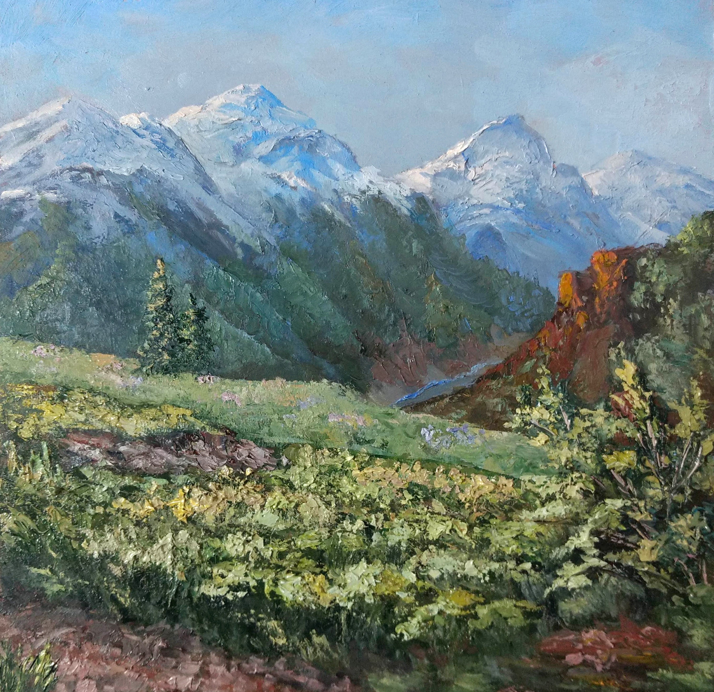 Simple Paintings Of Mountains