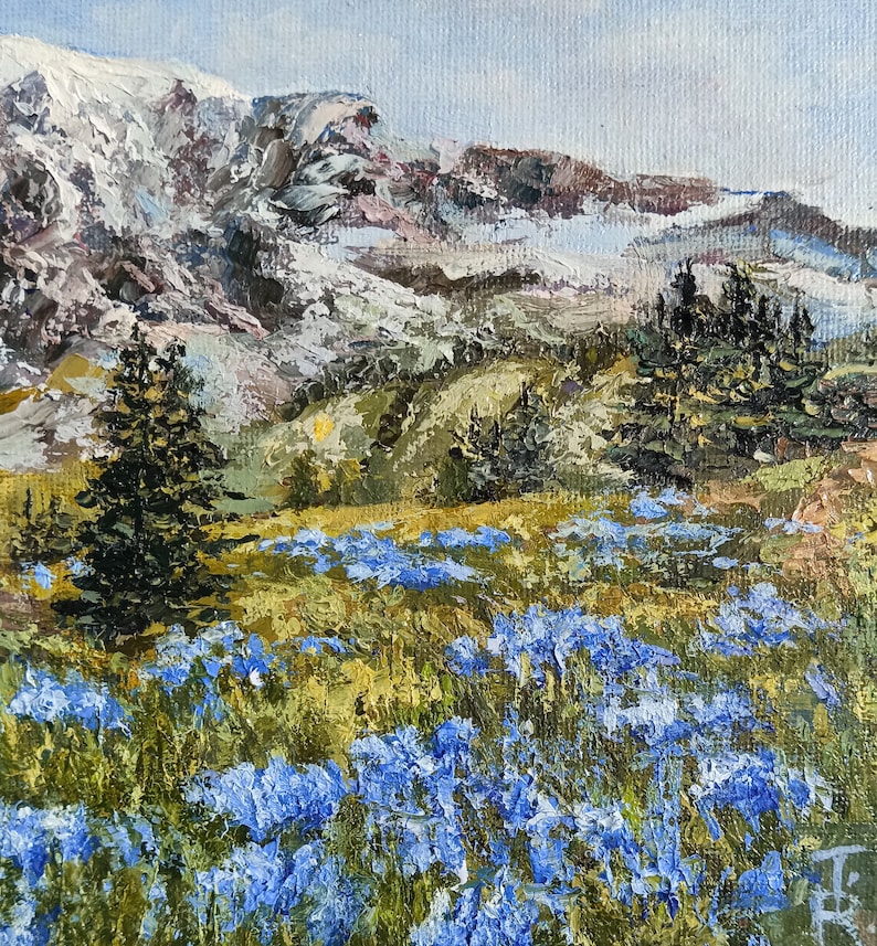 Blue Ridge Mountains Landscape Oil Painting Original National Park Wall ...