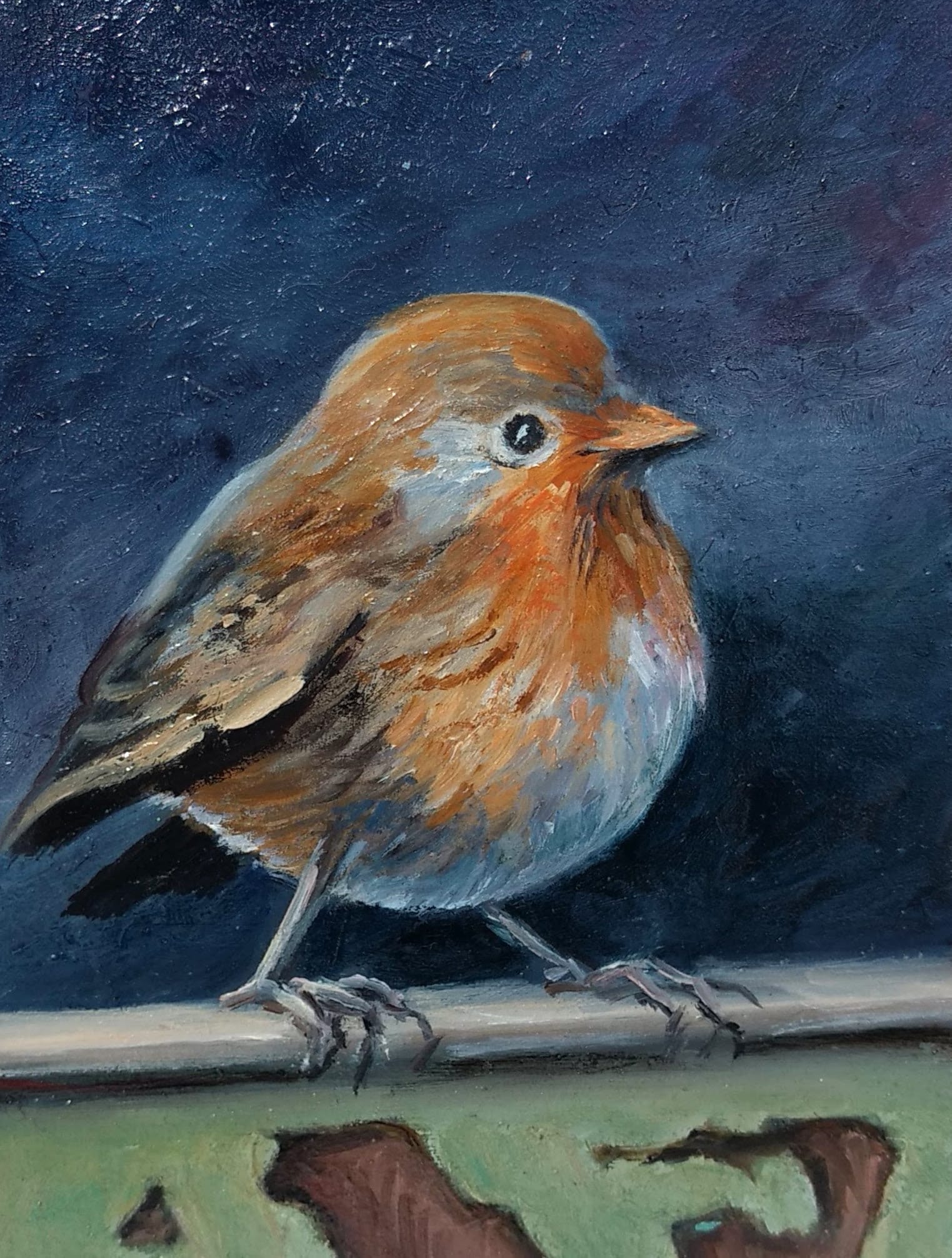 Small Original Oil Painting Robin Bird Wall Art 6 X 4 Bird - Etsy
