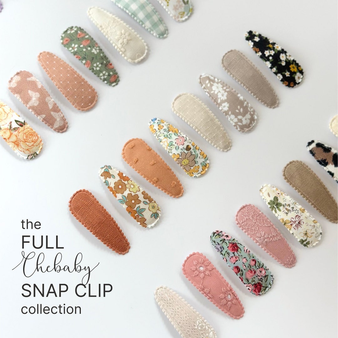 NEW! Fabric Snap Clips | Toddler Hair Clips, Baby Girl Hair Clips ...
