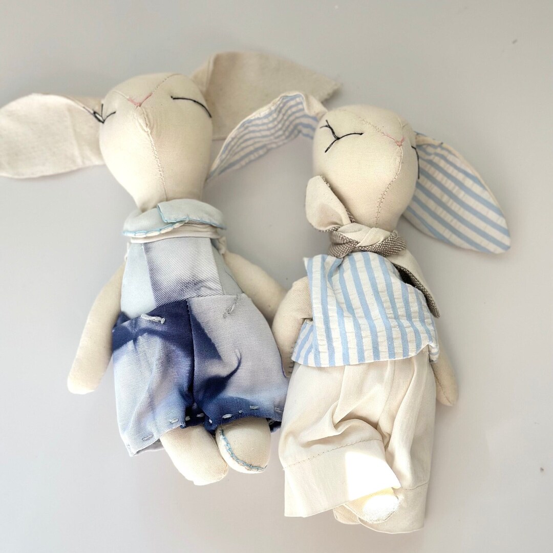 Handmade Bunnies Plush Bunny Toy, Stuffed Bunny, Baby Shower Gift ...
