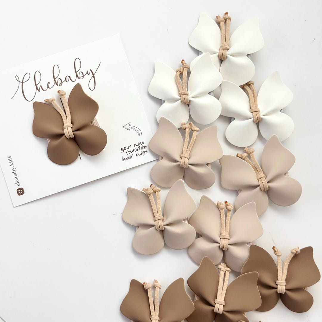 Butterfly Hair Clips: Soft Alligator Clip for Baby Girls - Etsy