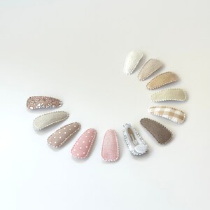 Mini Fabric Snap Clips | Toddler Hair Clips, Baby Girl Hair Clips ...