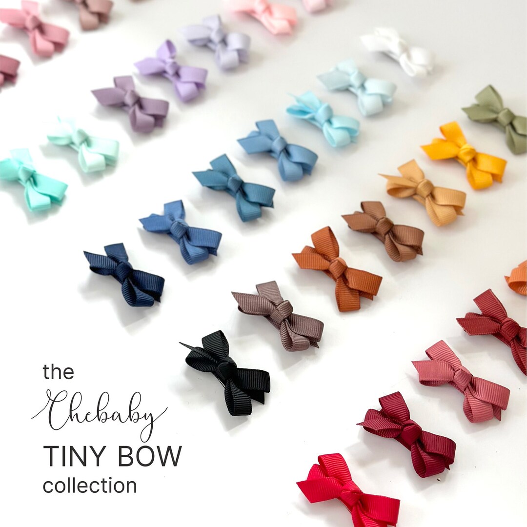 Mini Grosgrain Ribbon Bow Snap Clips - Pick Your Own - Etsy