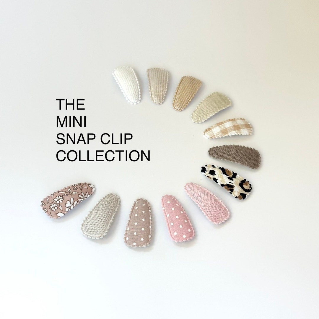 Mini Fabric Snap Clips Toddler Hair Clips, Baby Girl Hair Clips, Fabric ...