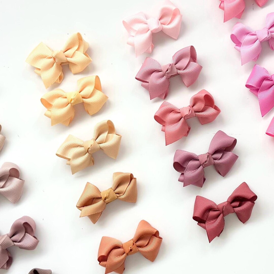 Medium Grosgrain Ribbon Bow Snap Clips - Baby & Toddler Hair ...
