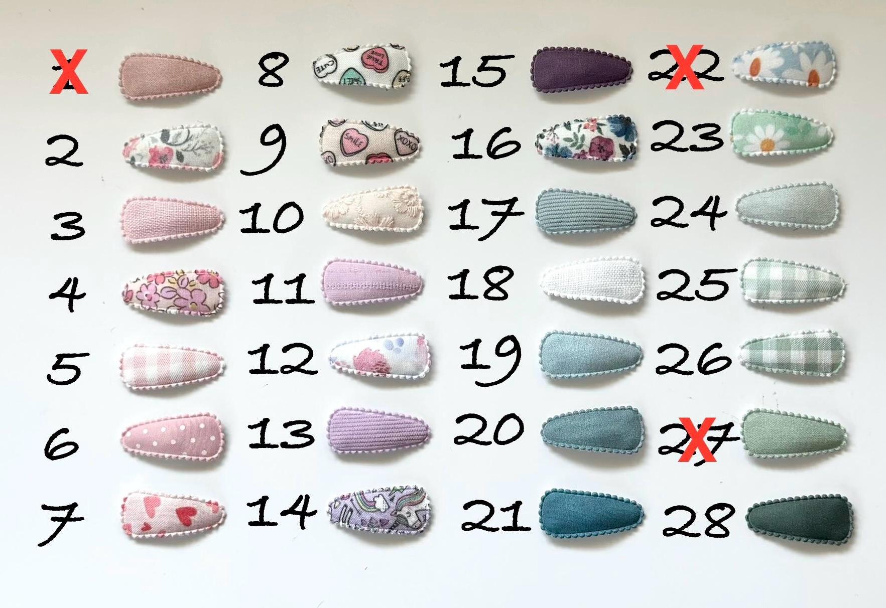 Mini Fabric Snap Clips: Baby Girl Hair Accessories (1.25") - Etsy
