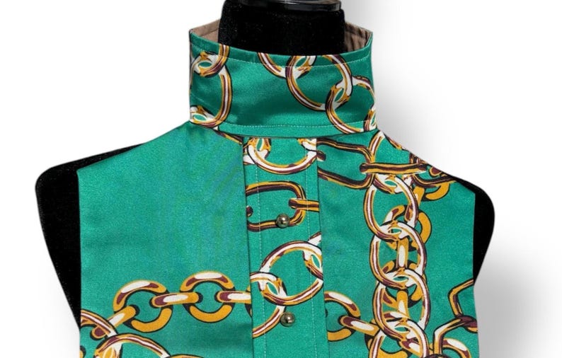 Emerald Green Dickie With Gold Chain Accent - Etsy