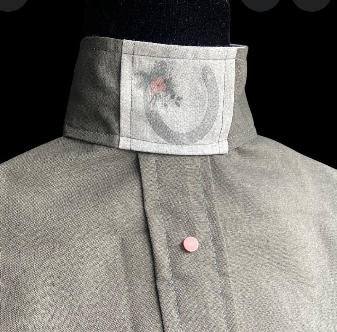 Grey Dickie With Horse Shoe Collar Accent - Etsy