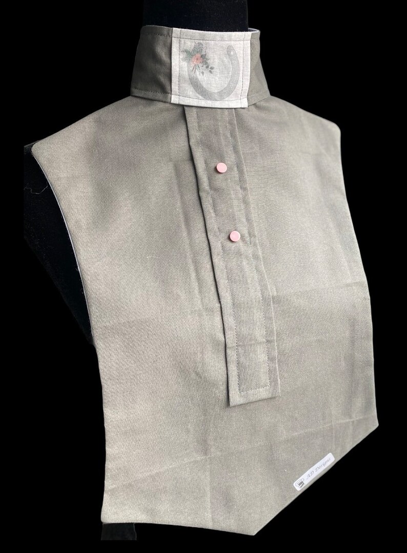 Grey Dickie With Horse Shoe Collar Accent - Etsy