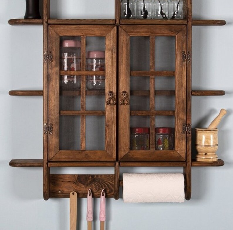 Rustic Spice Rack Wooden Spice Rack Wall Mounted Spice Rack - Etsy