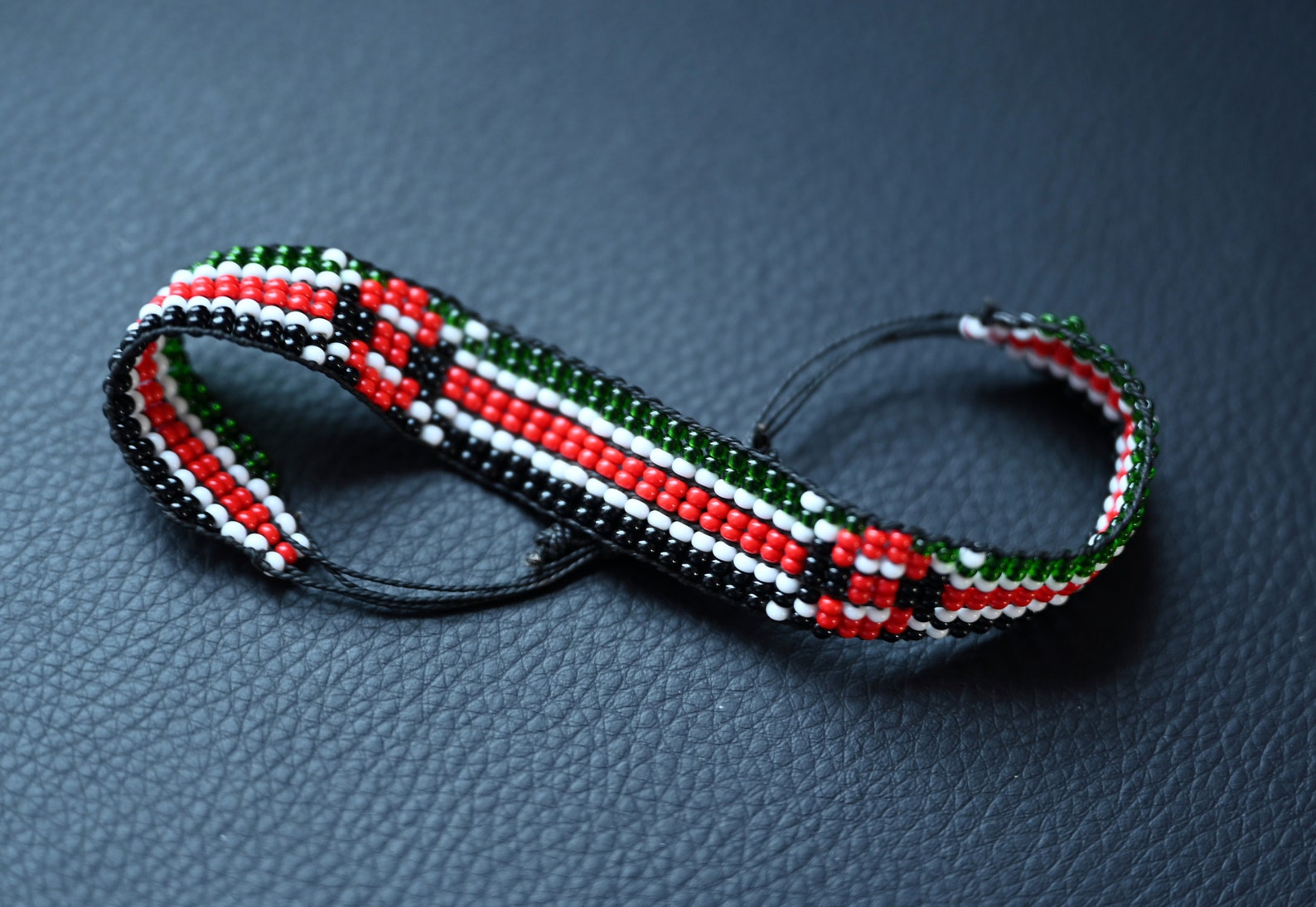 Kenyan flag bracelet Kenya wrist boho african bracelet | Etsy