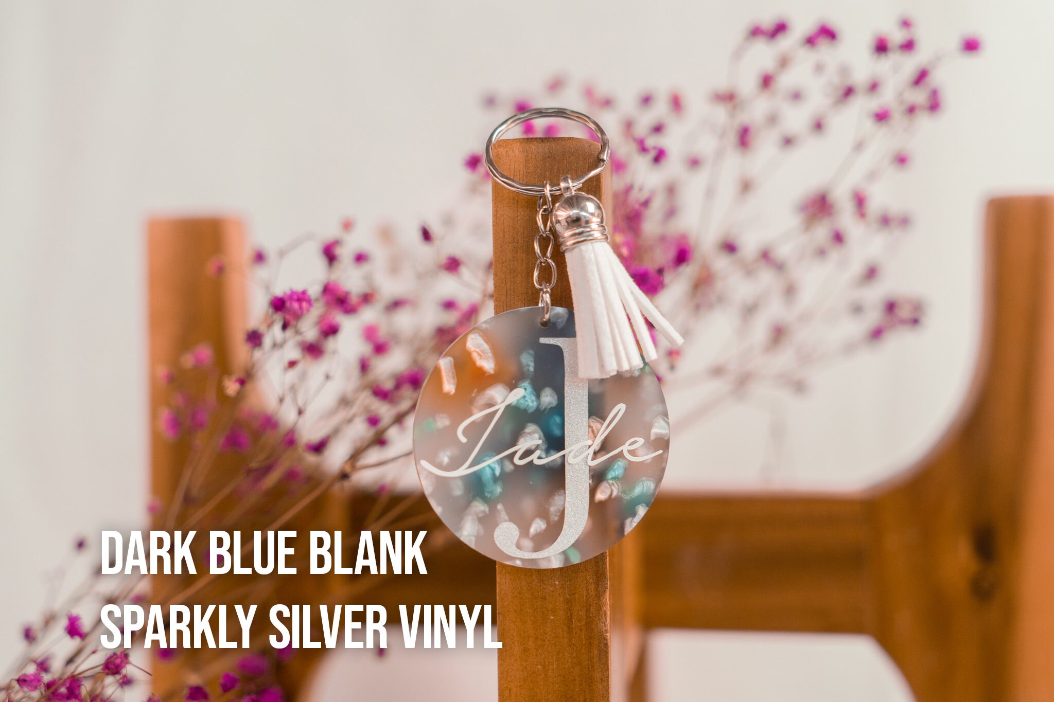 Personalised Flower Petal Acrylic Keyring Monogram Keychain - Etsy ...