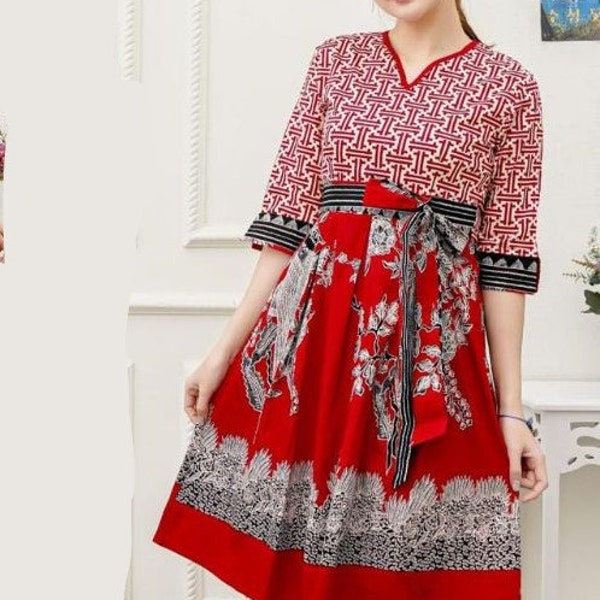 Batik Summer Dress - Etsy
