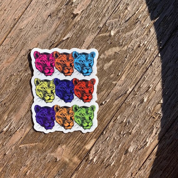 Lioness Sticker Rainbow Transparent Background | Etsy