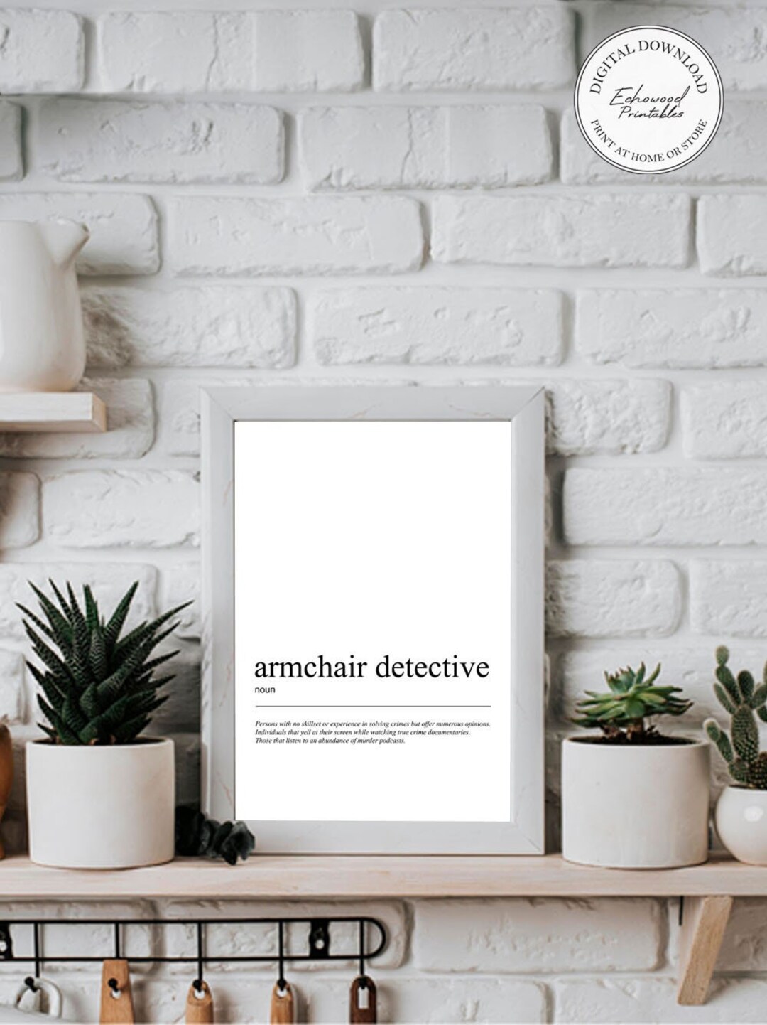 Funny Dictionary Definition Print for Detective Gifts | True Crime ...