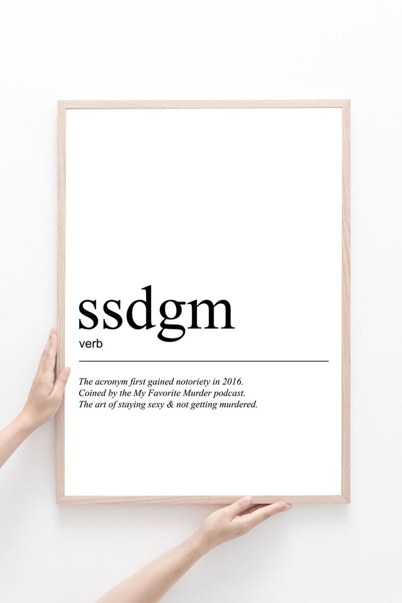 SSDGM Dictionary Definition Print for Murderino True Crime Fan, My ...