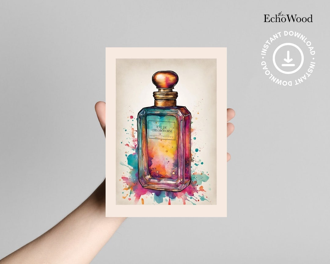 Eau De Chloroform Perfume Bottle Art Print: True Crime Decor (digital ...