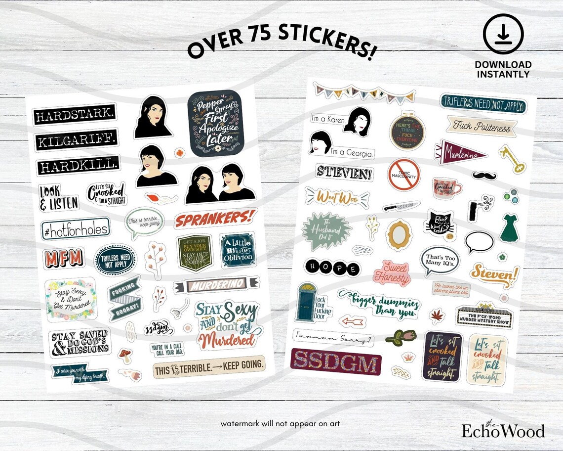 My Favorite Murder Sticker Sheet for Cricut, MFM Stickers True Crime ...