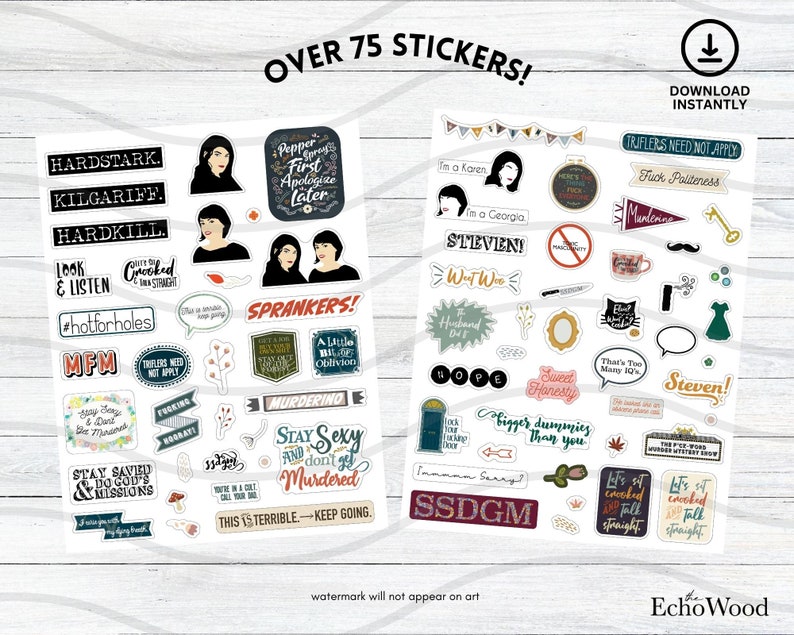 My Favorite Murder Sticker Sheet for Cricut, MFM Stickers True Crime ...