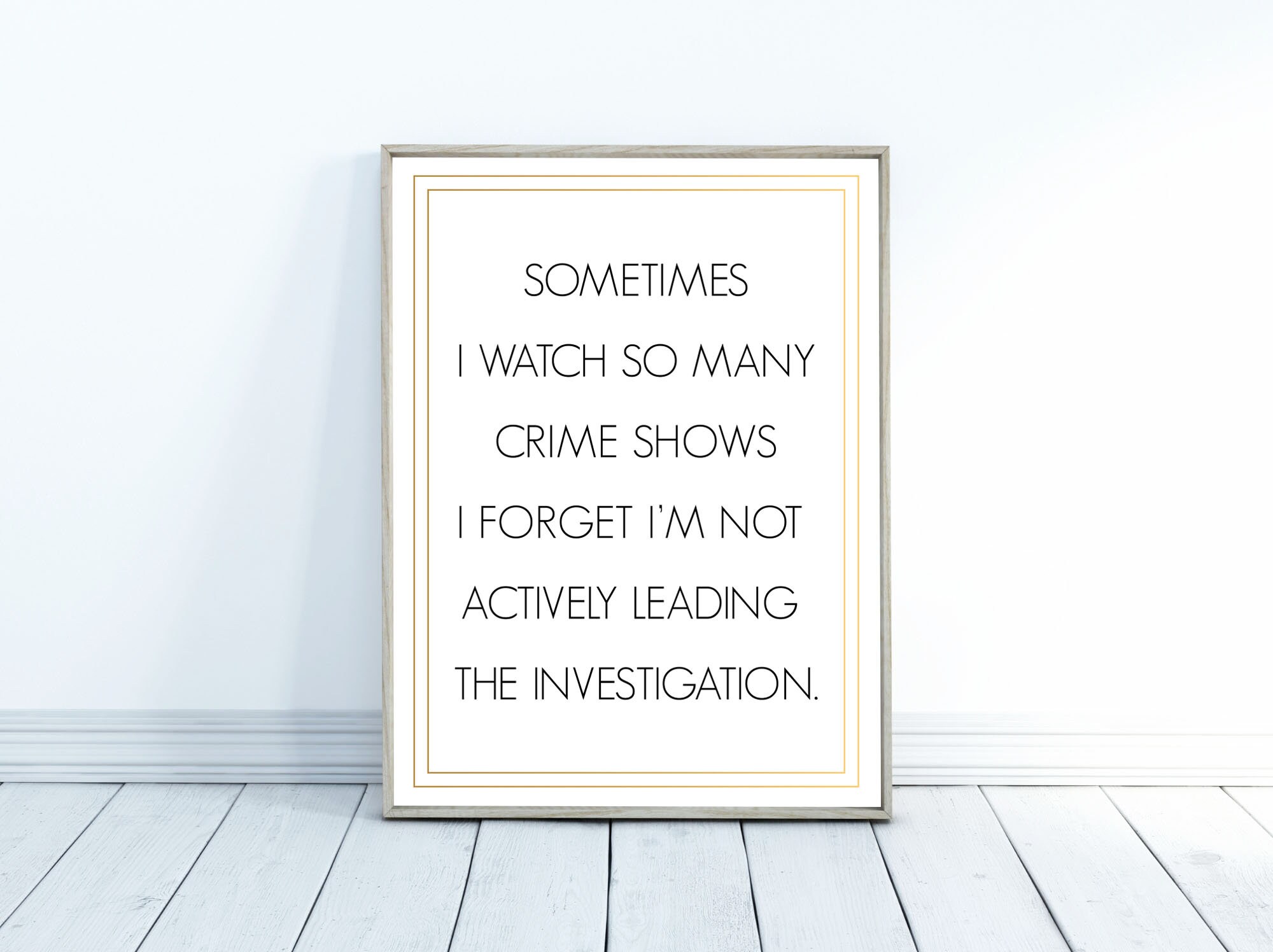 Funny True Crime Art Print for Murderino Gift Idea and Cozy Digital ...