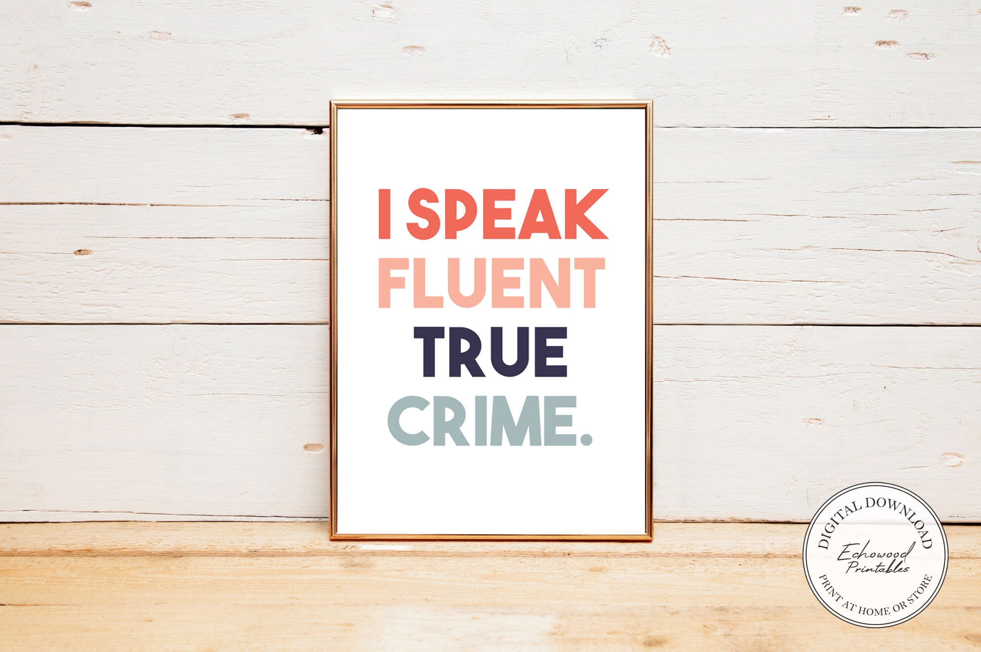Retro Art Print for True Crime Home Decor, Podcast Decor for True Crime ...