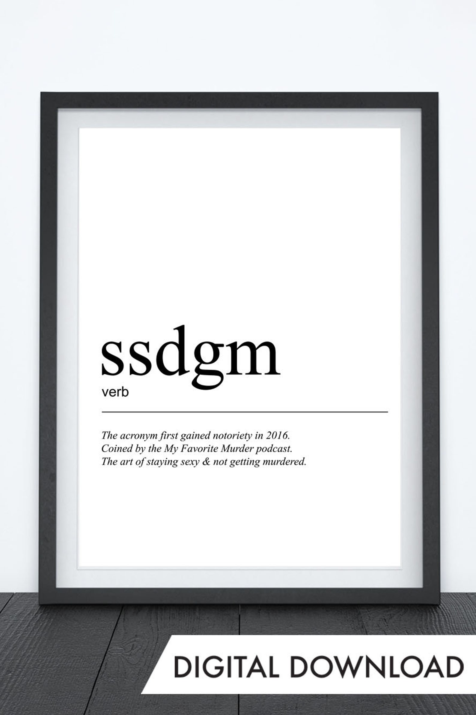 SSDGM Dictionary Definition Print for Murderino True Crime Fan, My ...