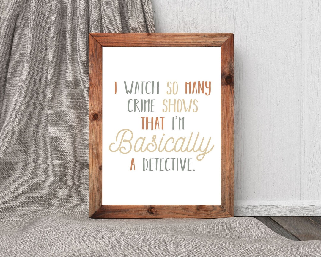 Detective True Crime Wall Art for Fall Artwork, True Crime Gifts for ...