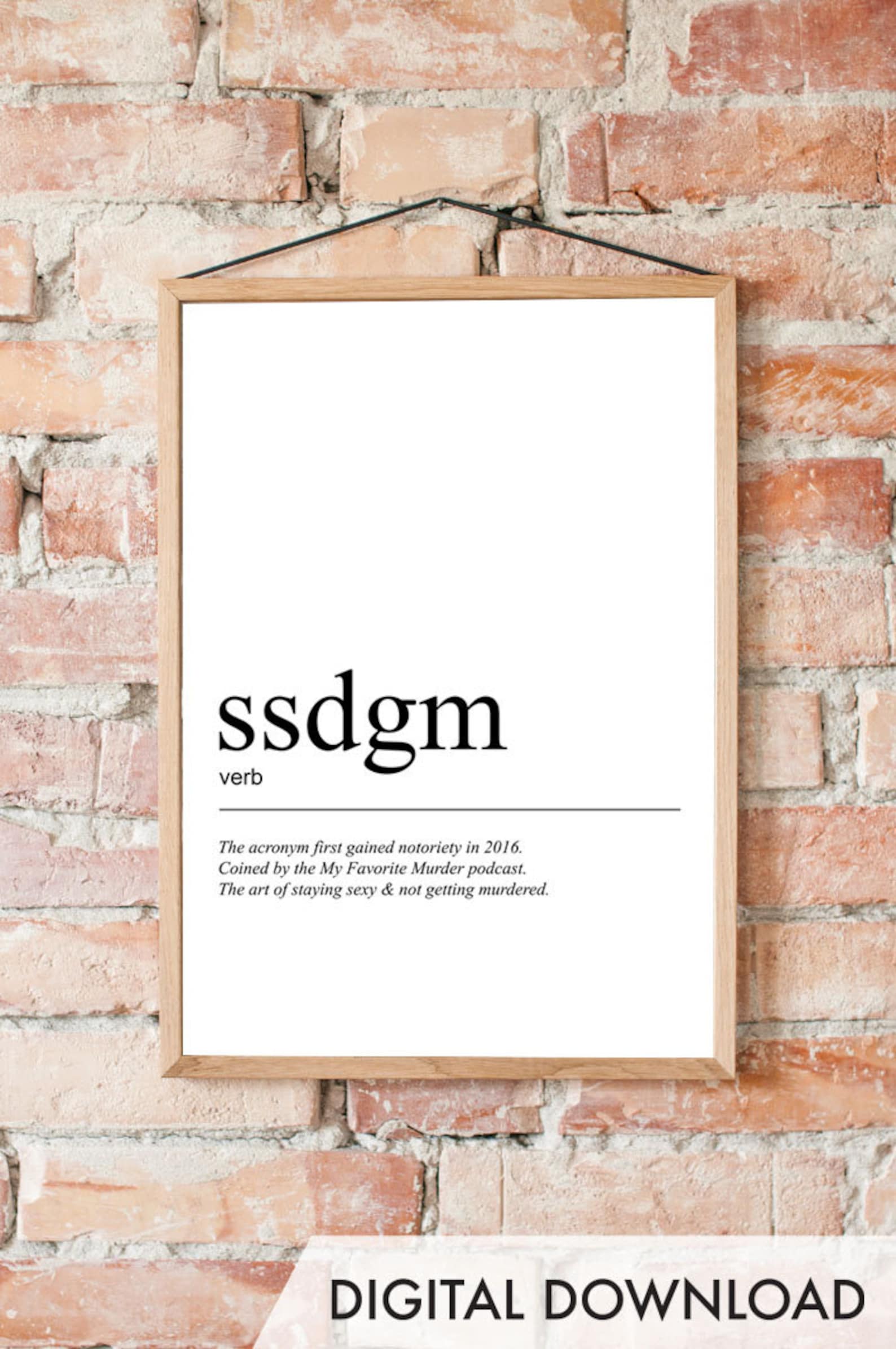 SSDGM Dictionary Definition Print for Murderino True Crime Fan, My ...