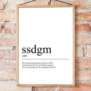 SSDGM Definition Print: True Crime Fan Art (digital Download) - Etsy