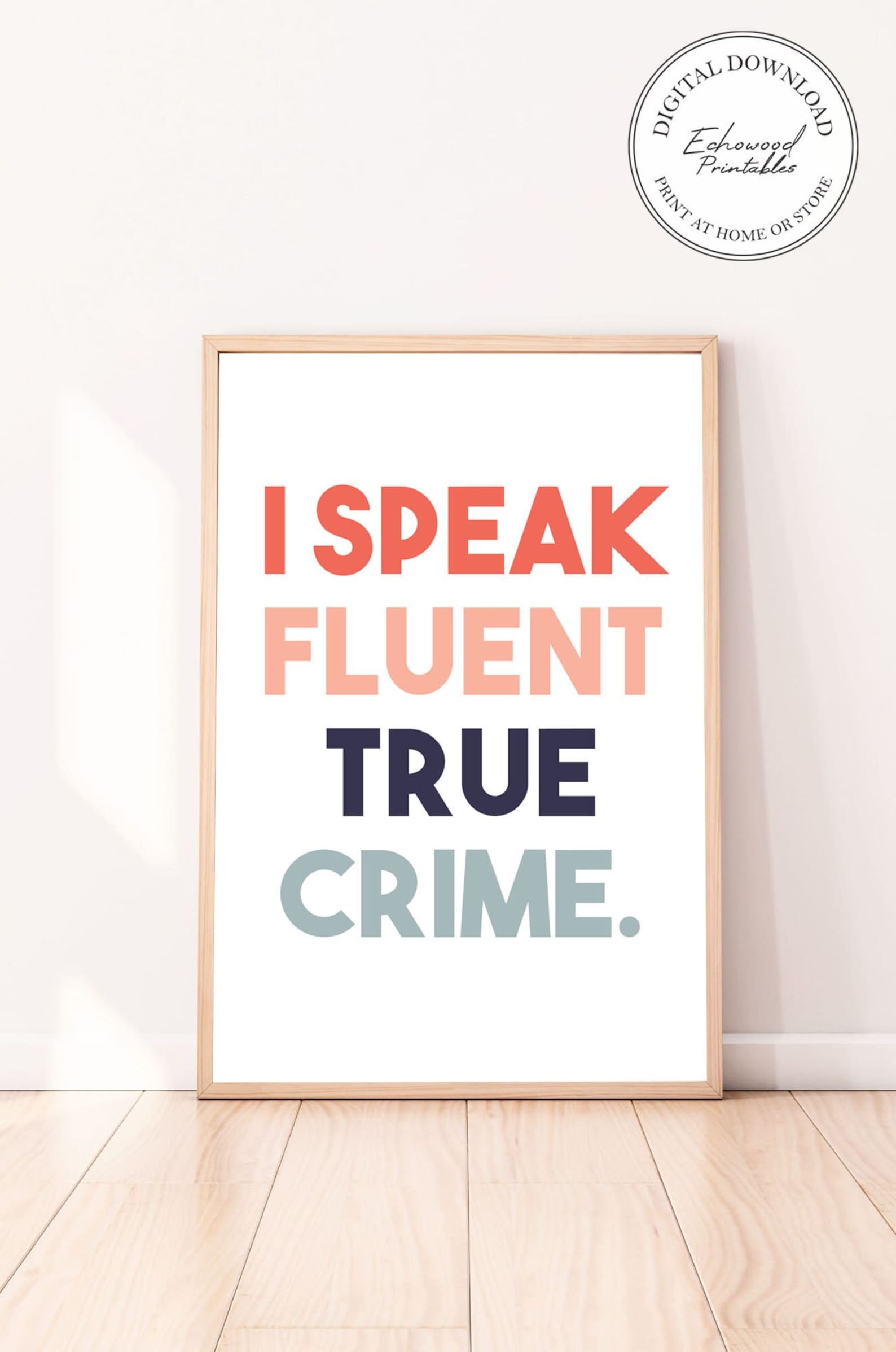 Retro Art Print for True Crime Home Decor Podcast Decor for - Etsy