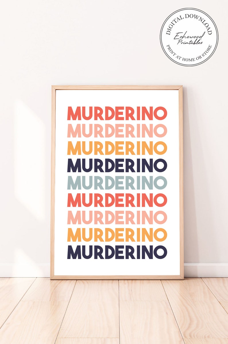 Murderino My Favorite Murder Poster for Cubicle Decor for Women, True ...