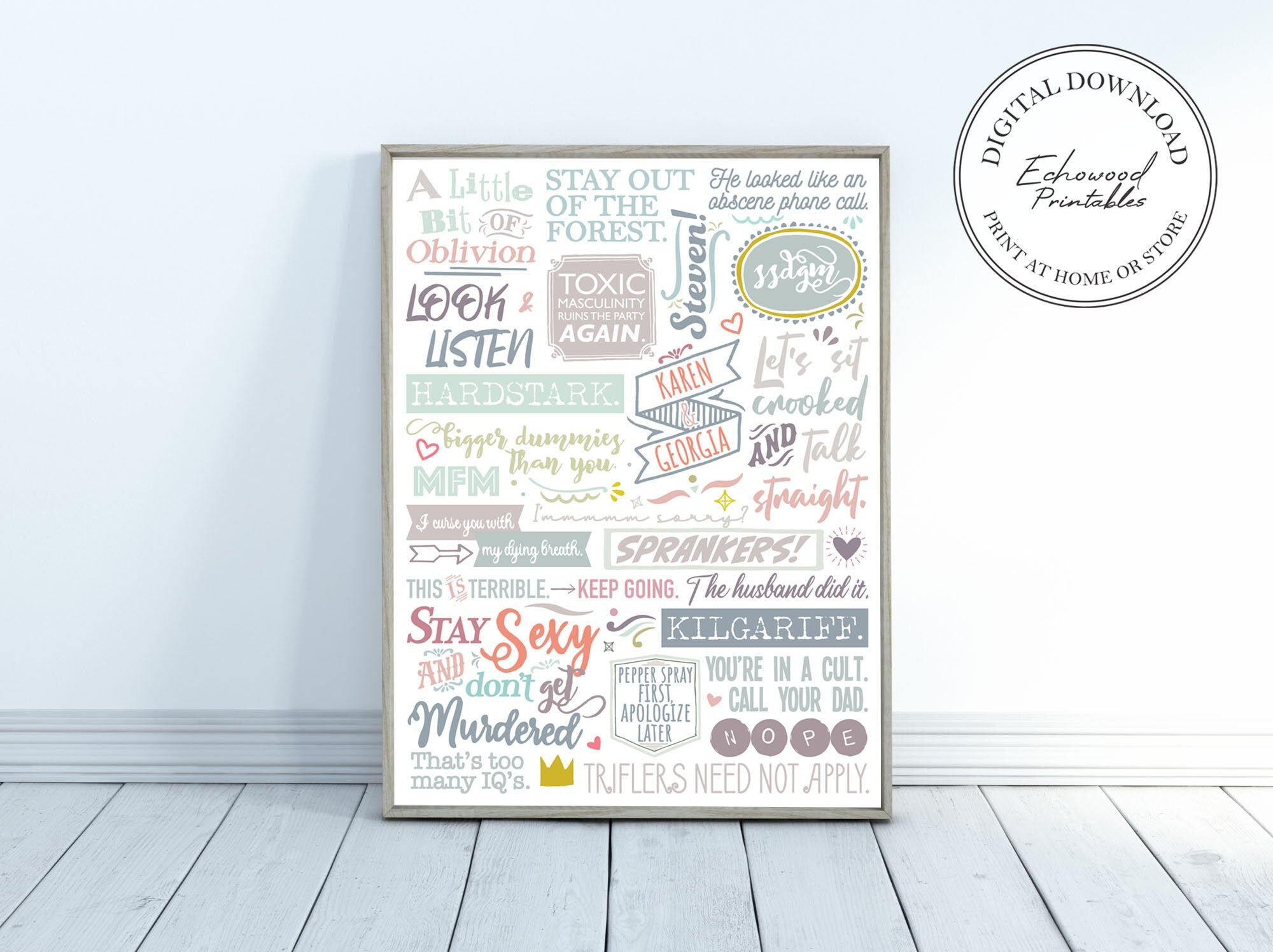 My Favorite Murder Wall Art for the True Crime Lover, Murderino MFM ...