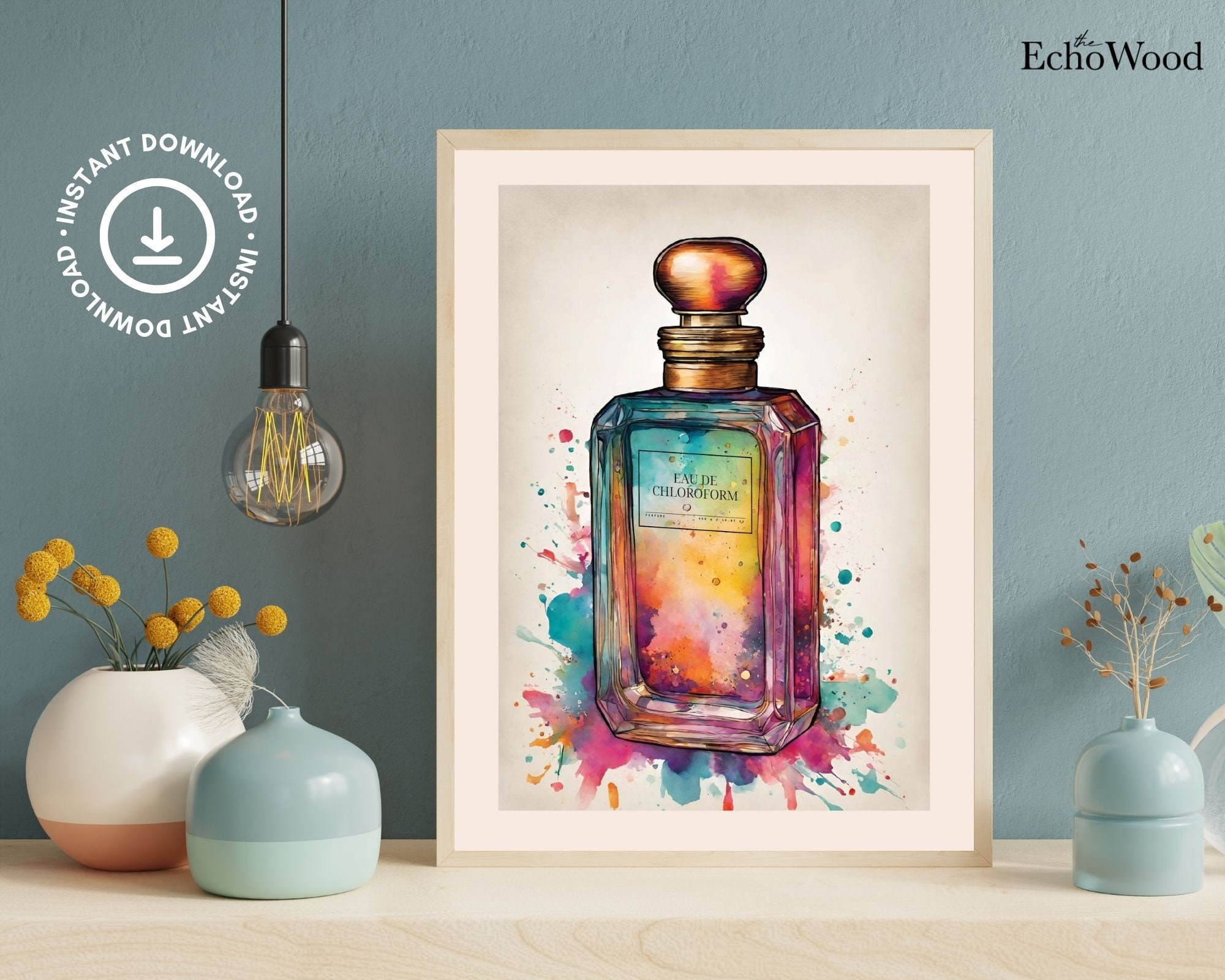 Eau De Chloroform Perfume Bottle Art Print: True Crime Decor (digital ...