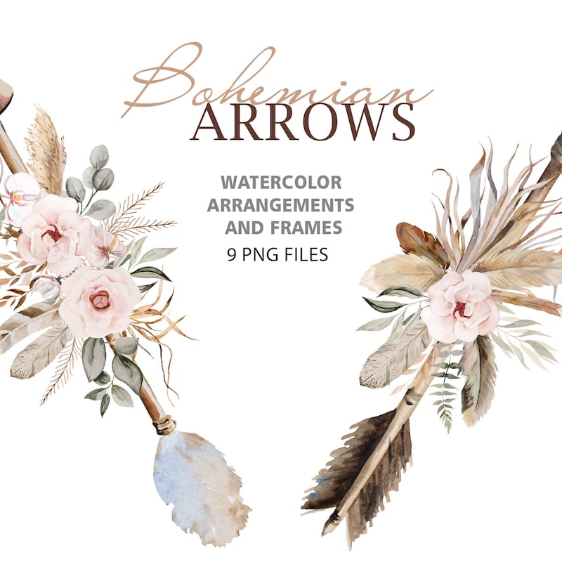 Arrow Watercolor - Etsy